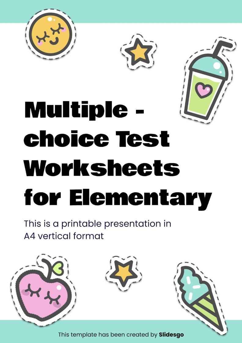 Multiple-choice Test Worksheets for Elementary Presentation