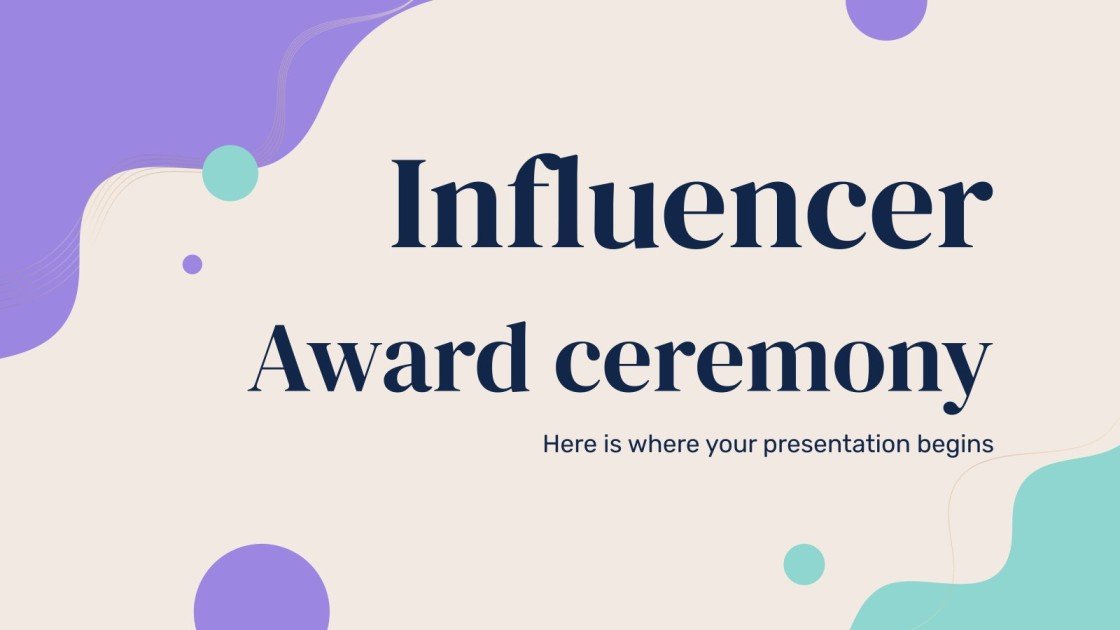 Influencer Award Ceremony Presentation
