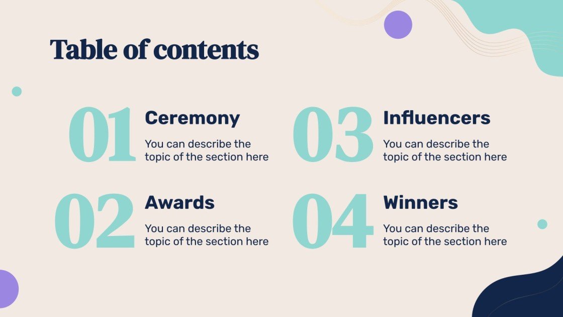 Influencer Award Ceremony Presentation