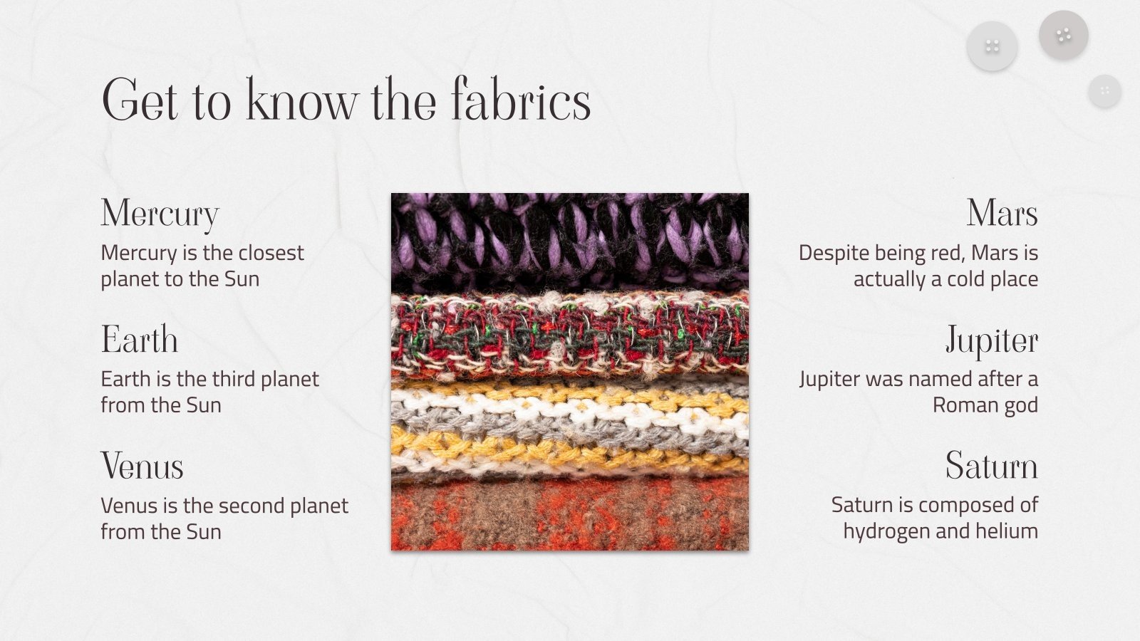 Fabrics and Textiles Presentation