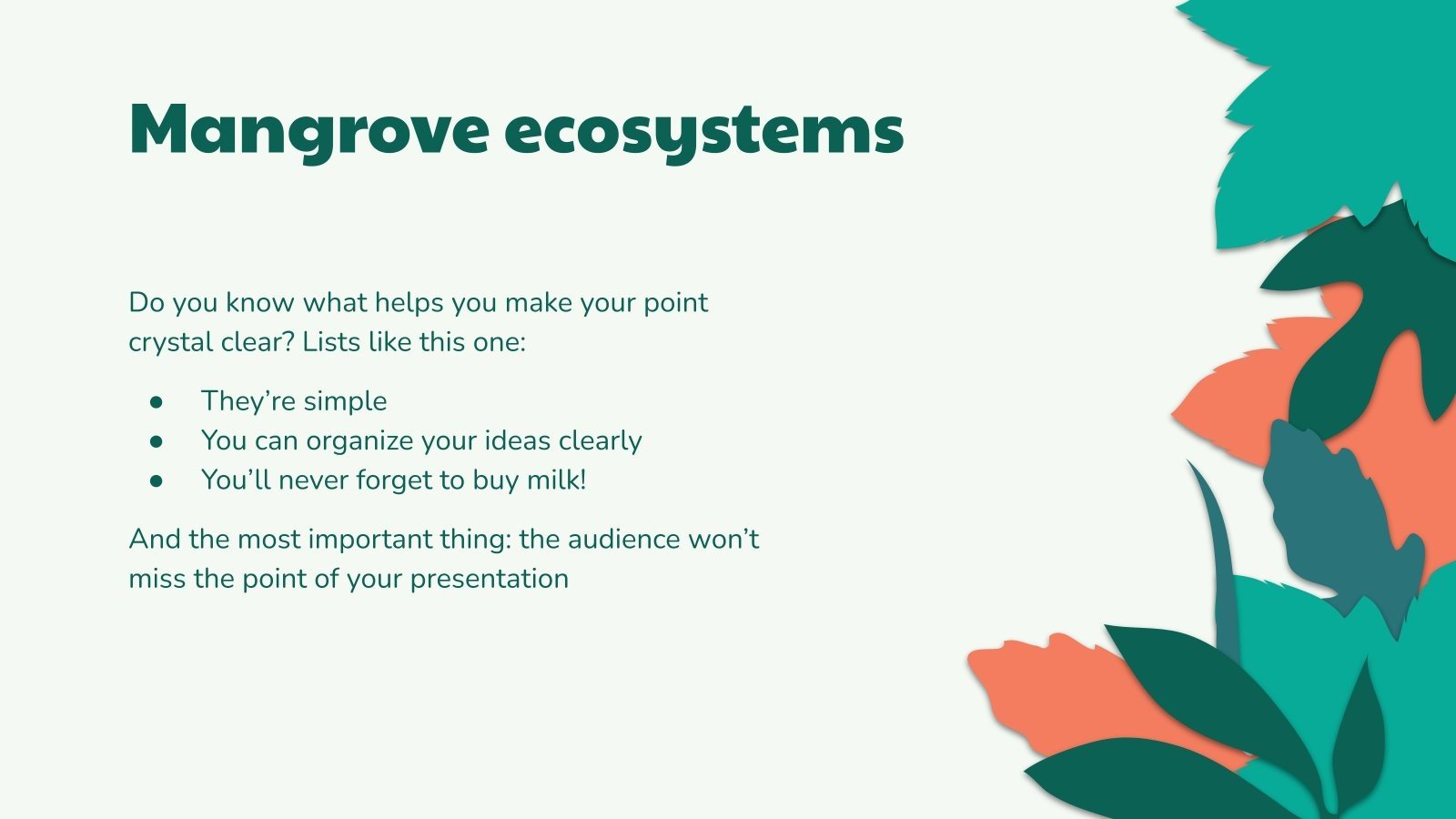 The Mangrove Ecosystem Presentation