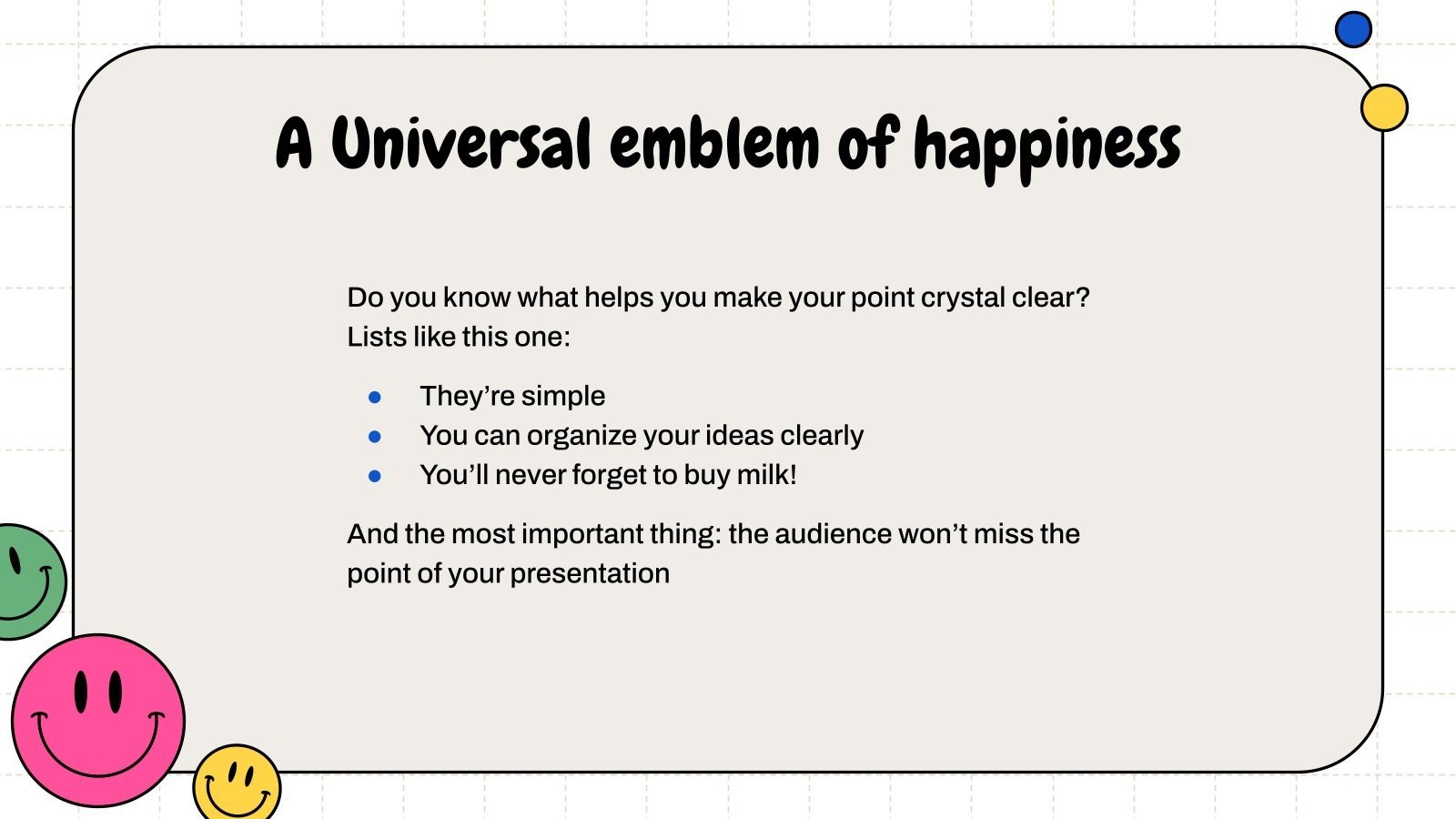 Smiley Face Theme for Education Presentation