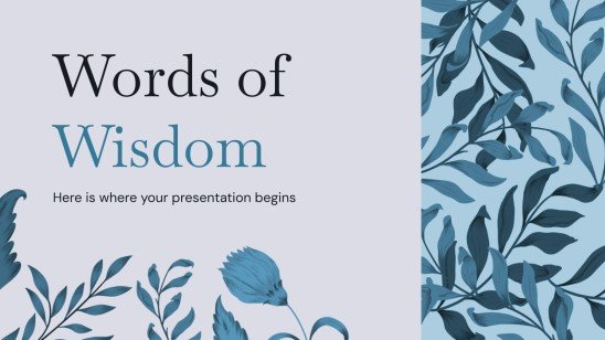 Words of Wisdom | Google Slides & PowerPoint