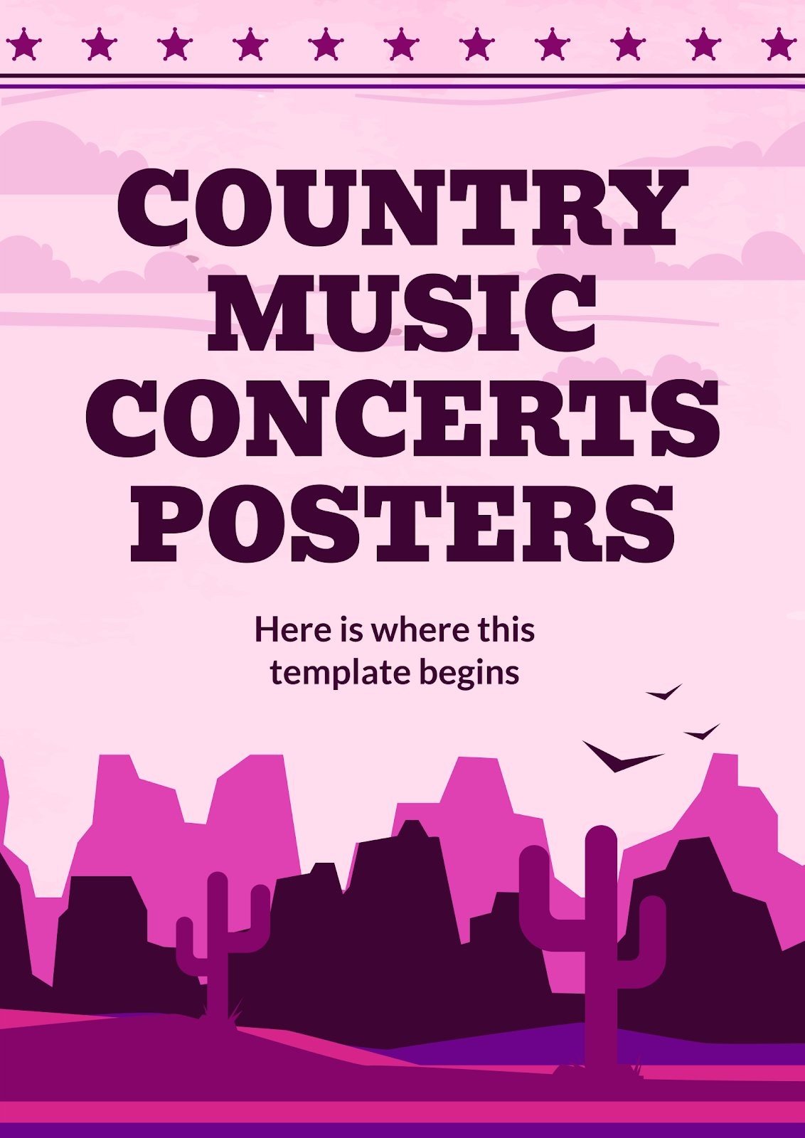 Country Music Concerts Posters | Google Slides & PowerPoint