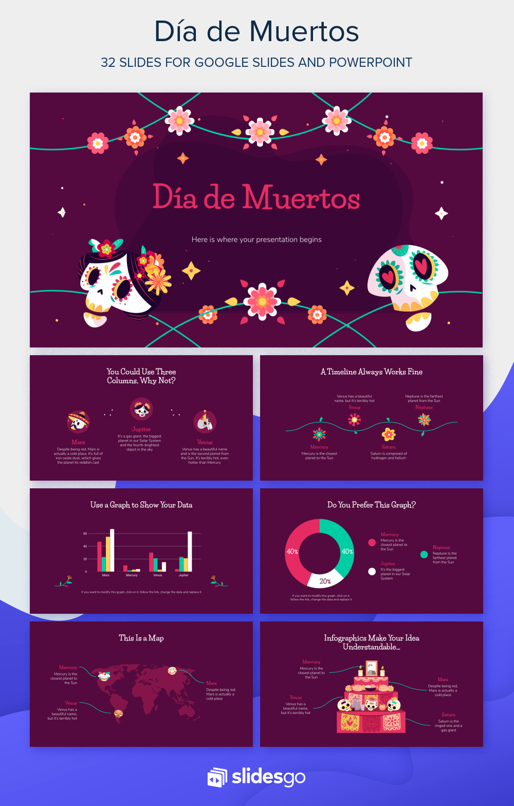 Día de Muertos Google Slides Theme and PowerPoint Template