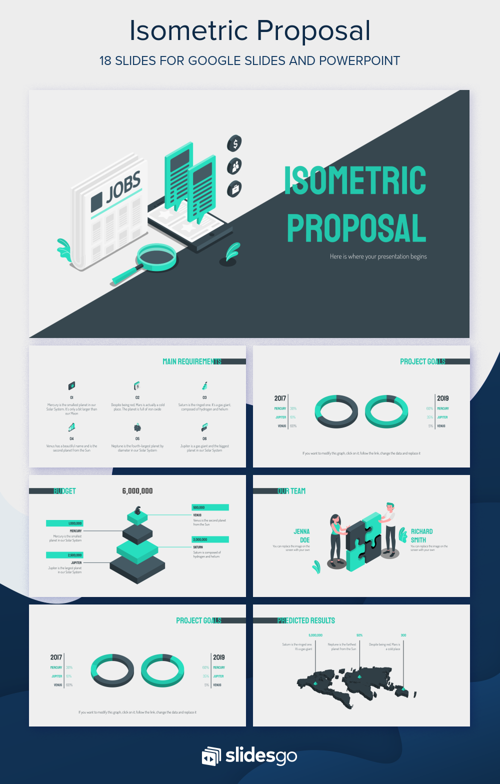 Isometric Proposal Google Slides and PowerPoint Template