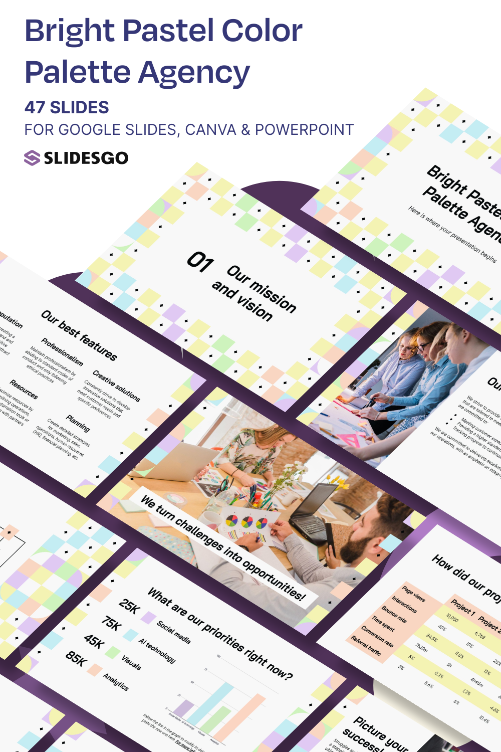 Bright Pastel Color Palette Agency Presentation