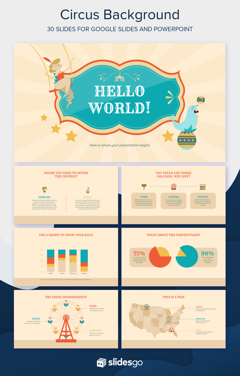 Circus Background Google Slides and PowerPoint Template