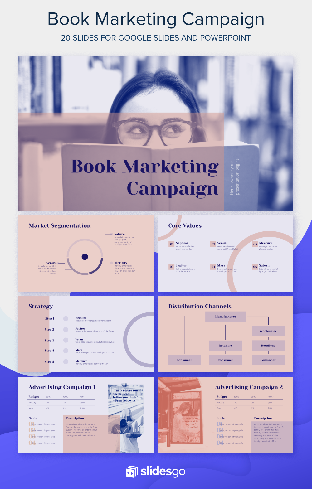 Book Marketing Campaign Google Slides and PPT Template