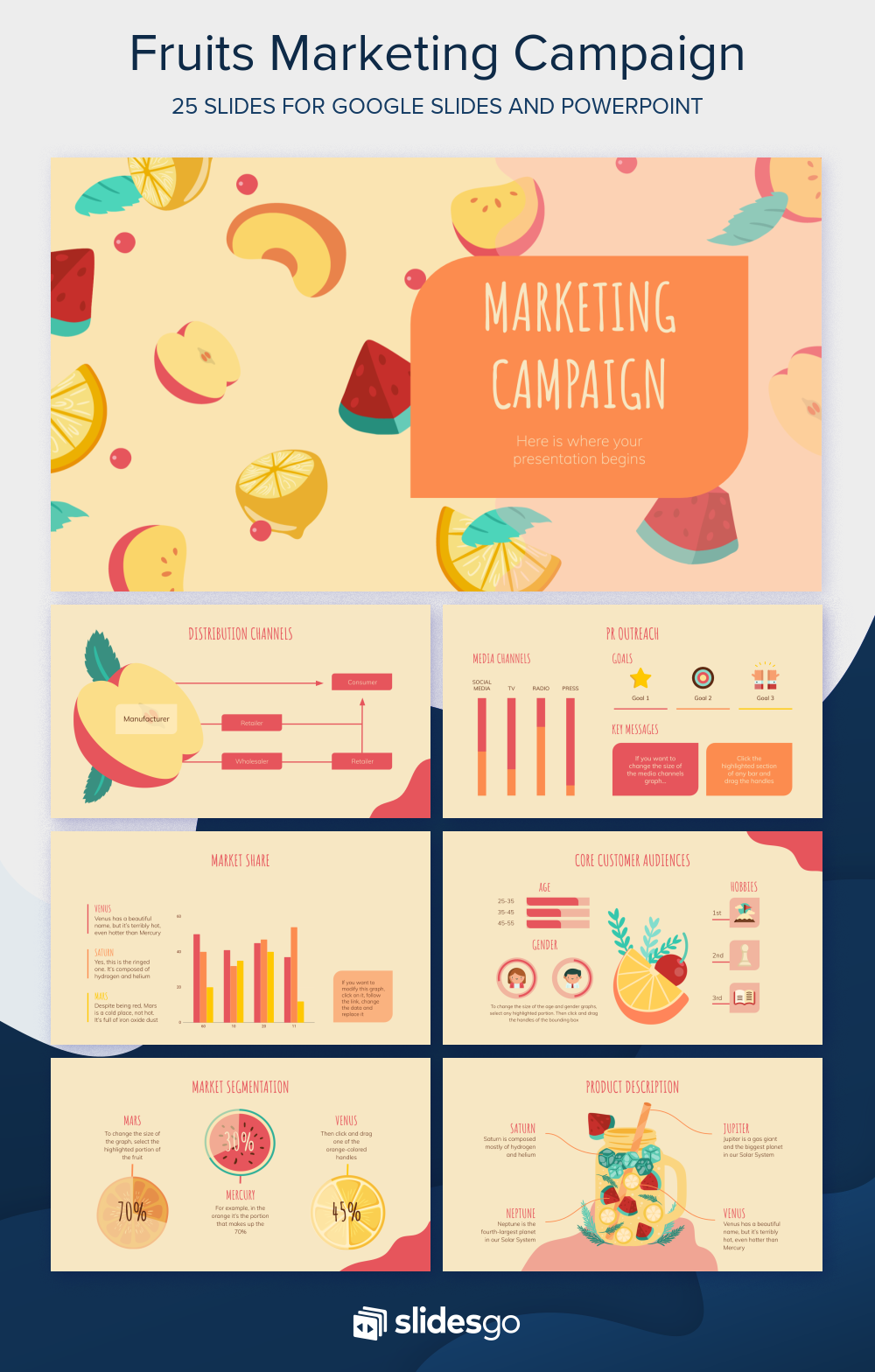 Fruits Marketing Campaign Google Slides and PPT Template