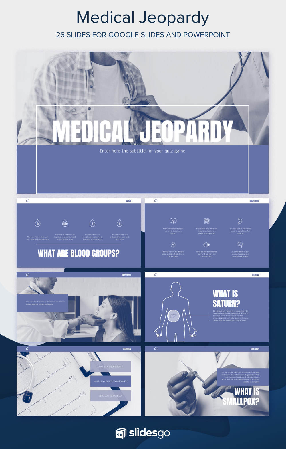 Medical Jeopardy Google Slides Theme & PowerPoint Template