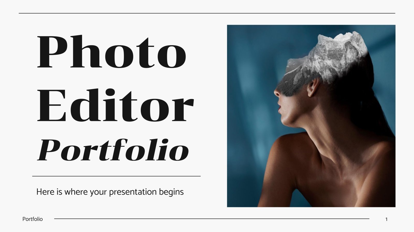 Photo Editor Portfolio Presentation
