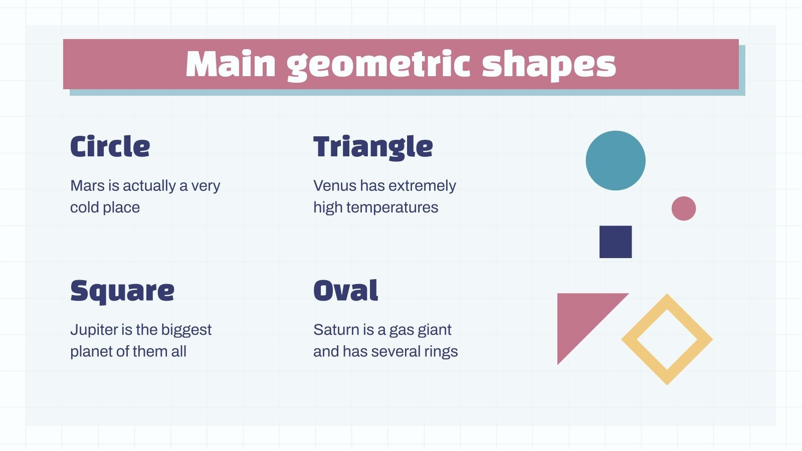 Geometric Shapes for Elementary Children Presentation