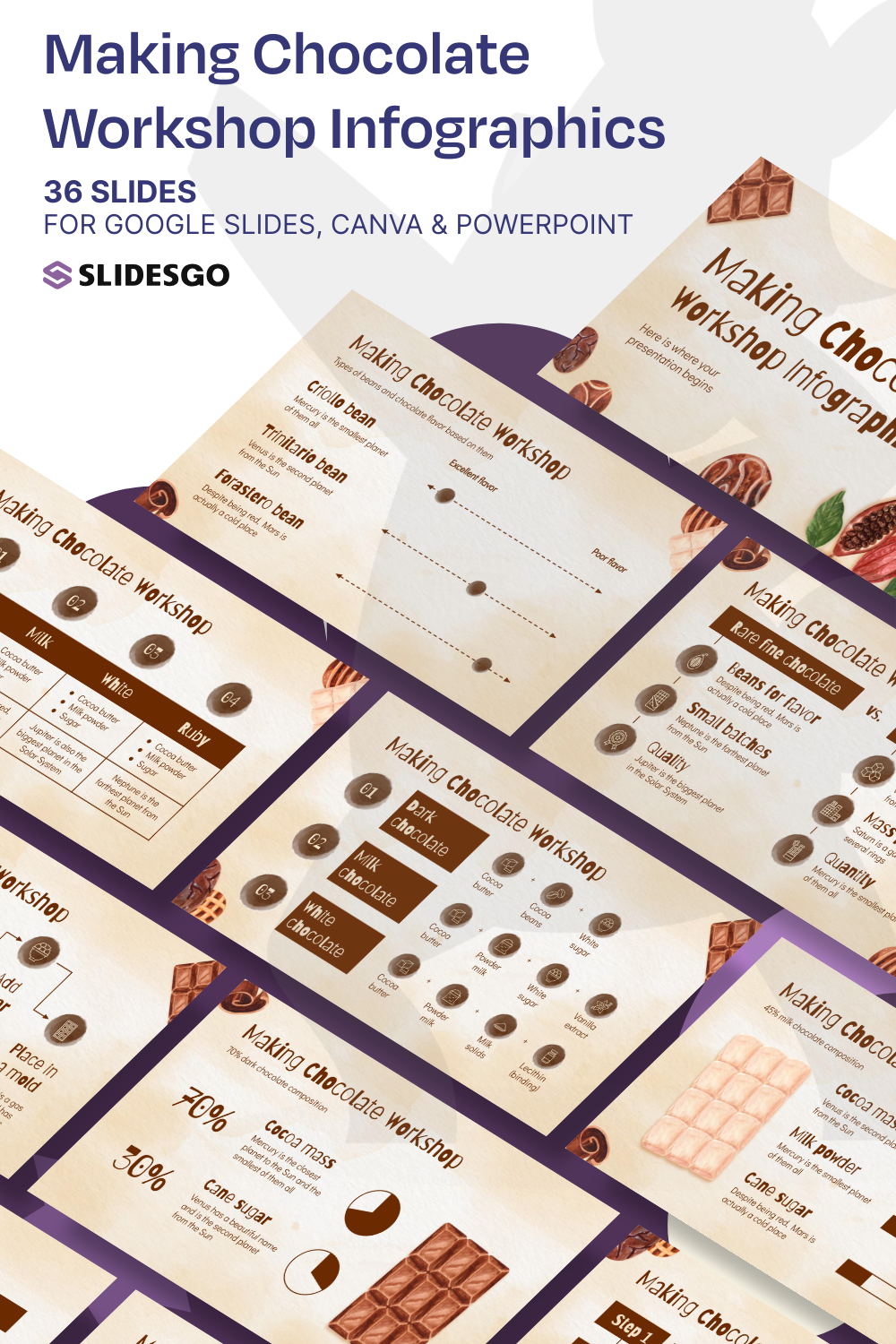 Making Chocolate Workshop Infographics Template