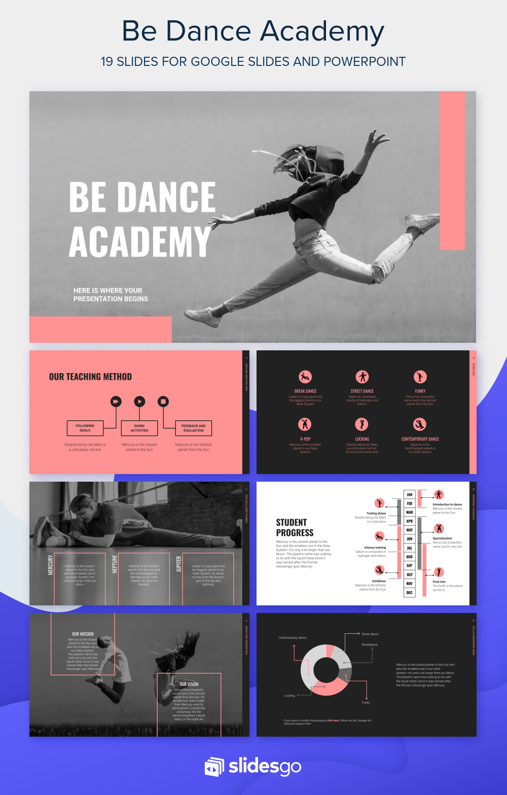 Be Dance Academy Google Slides and PowerPoint Template