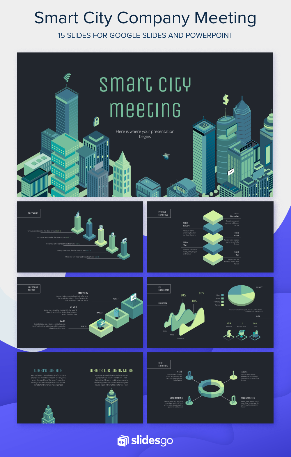 Smart City Company Meeting Google Slides and PowerPoint Template