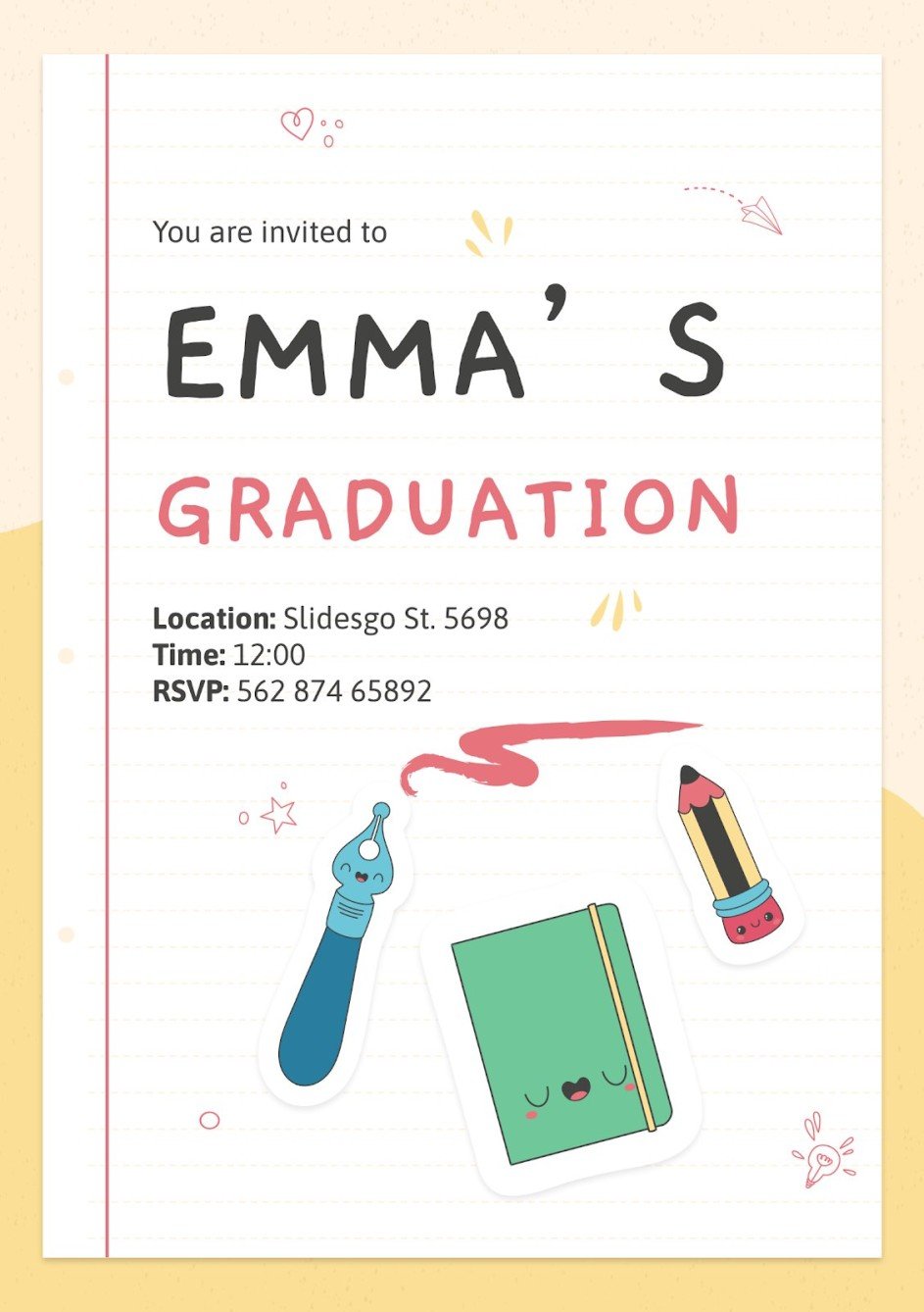 Printable Kindergarten Graduation Invitations Presentation