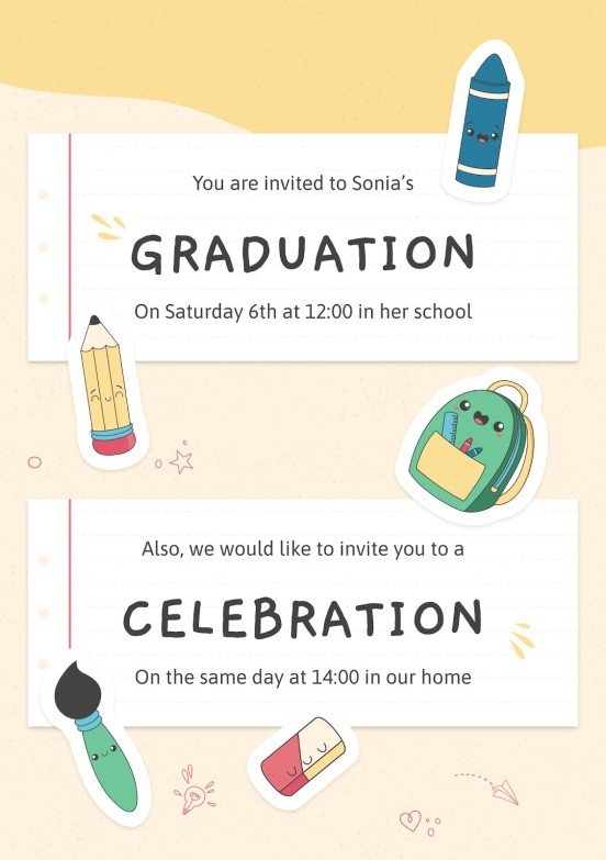 Printable Kindergarten Graduation Invitations Presentation