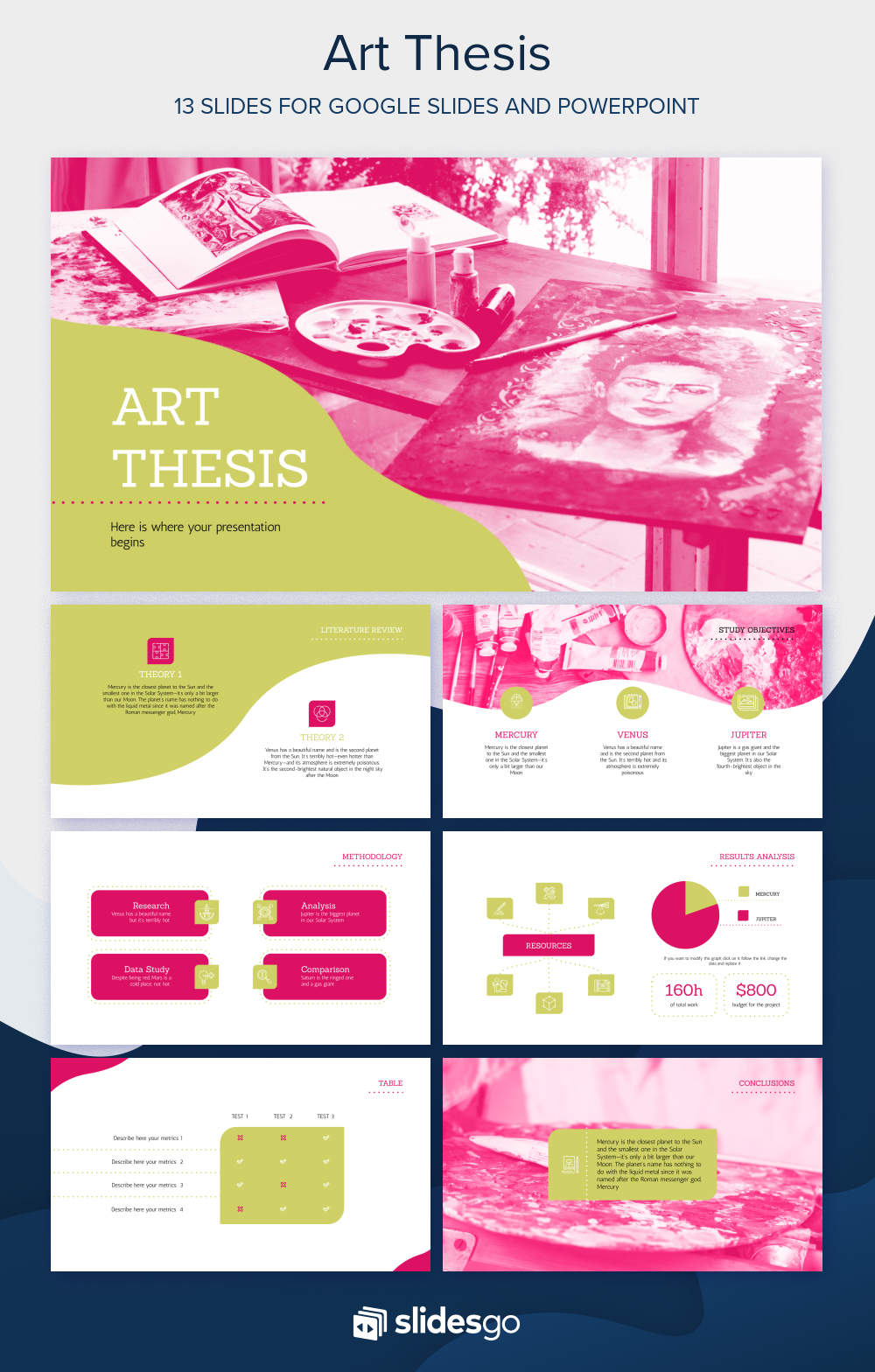 Art Thesis Google Slides and PowerPoint Template