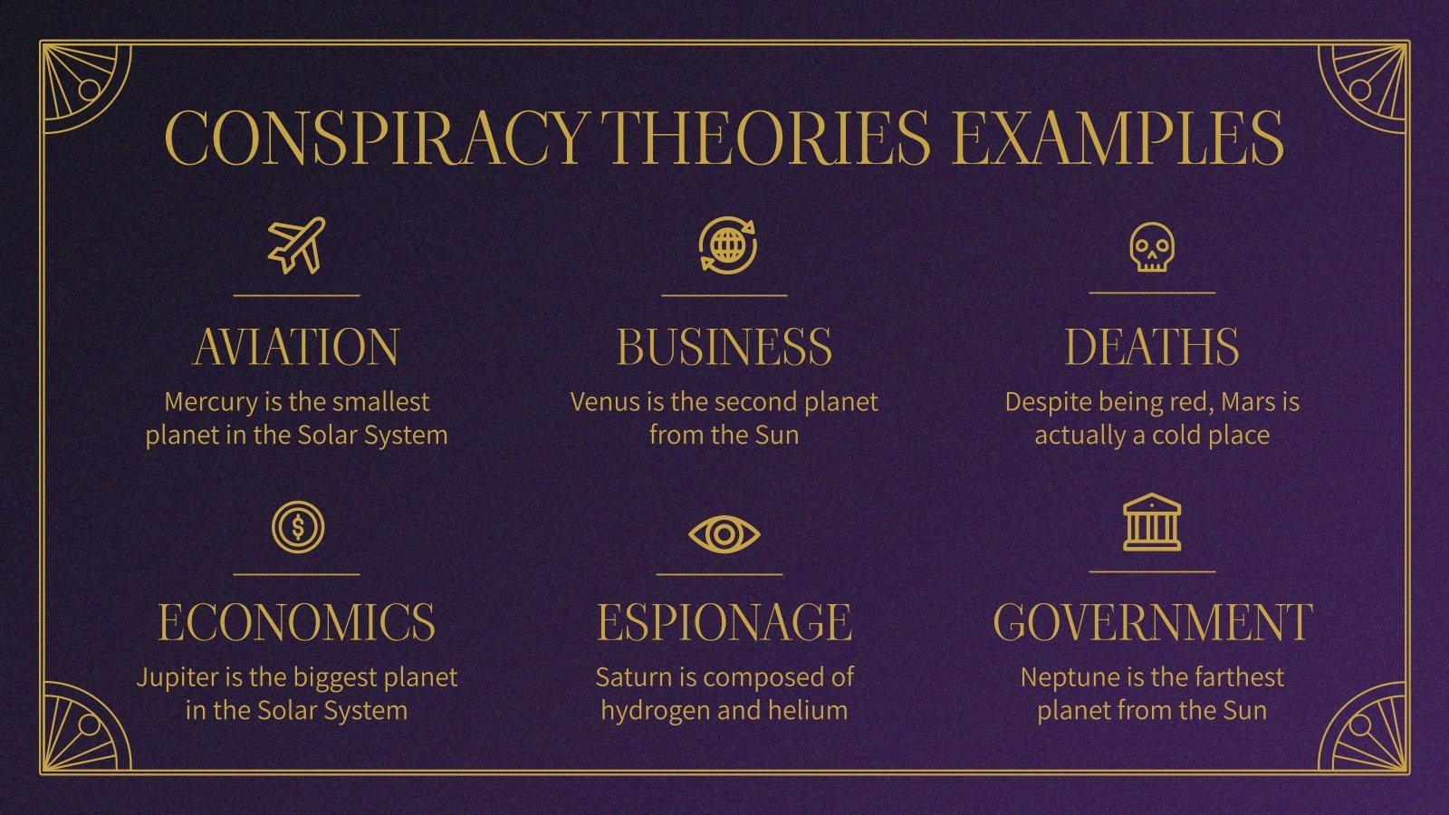 Conspiracy Theories Minitheme Presentation