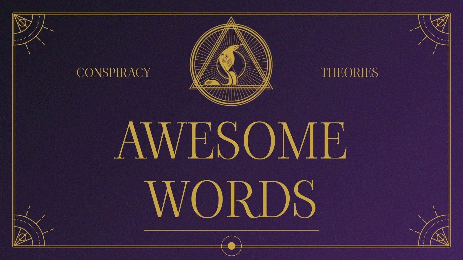 Conspiracy Theories Minitheme Presentation