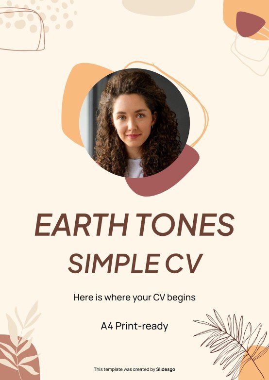 Earth Tones Simple CV Presentation