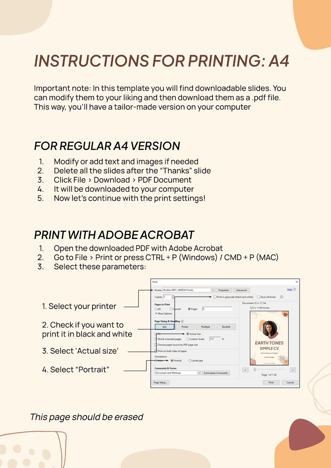 Earth Tones Simple CV Presentation
