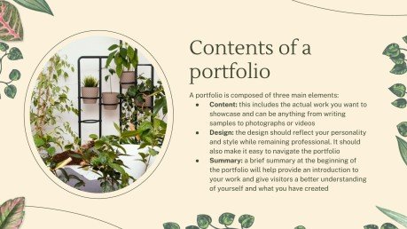 Leaves and Plants Design Portfolio Presentation