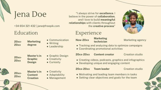 Leaves and Plants Design Portfolio Presentation