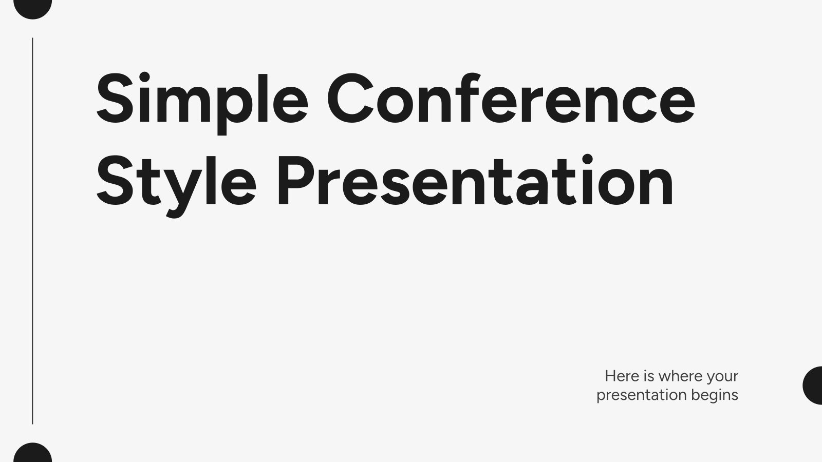 Simple Conference Style Presentation Presentation