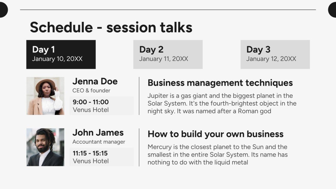 Simple Conference Style Presentation Presentation