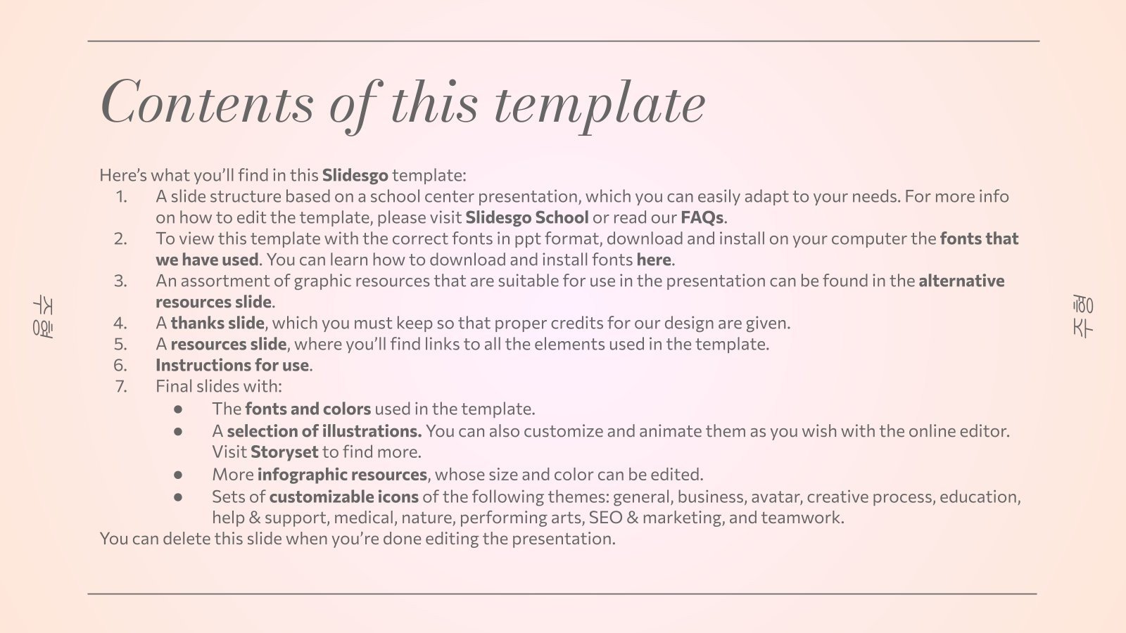 Minimalist Korean Language Center Presentation