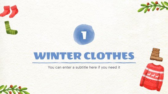 Winter Clothes Vocabulary for Pre-K Presentation