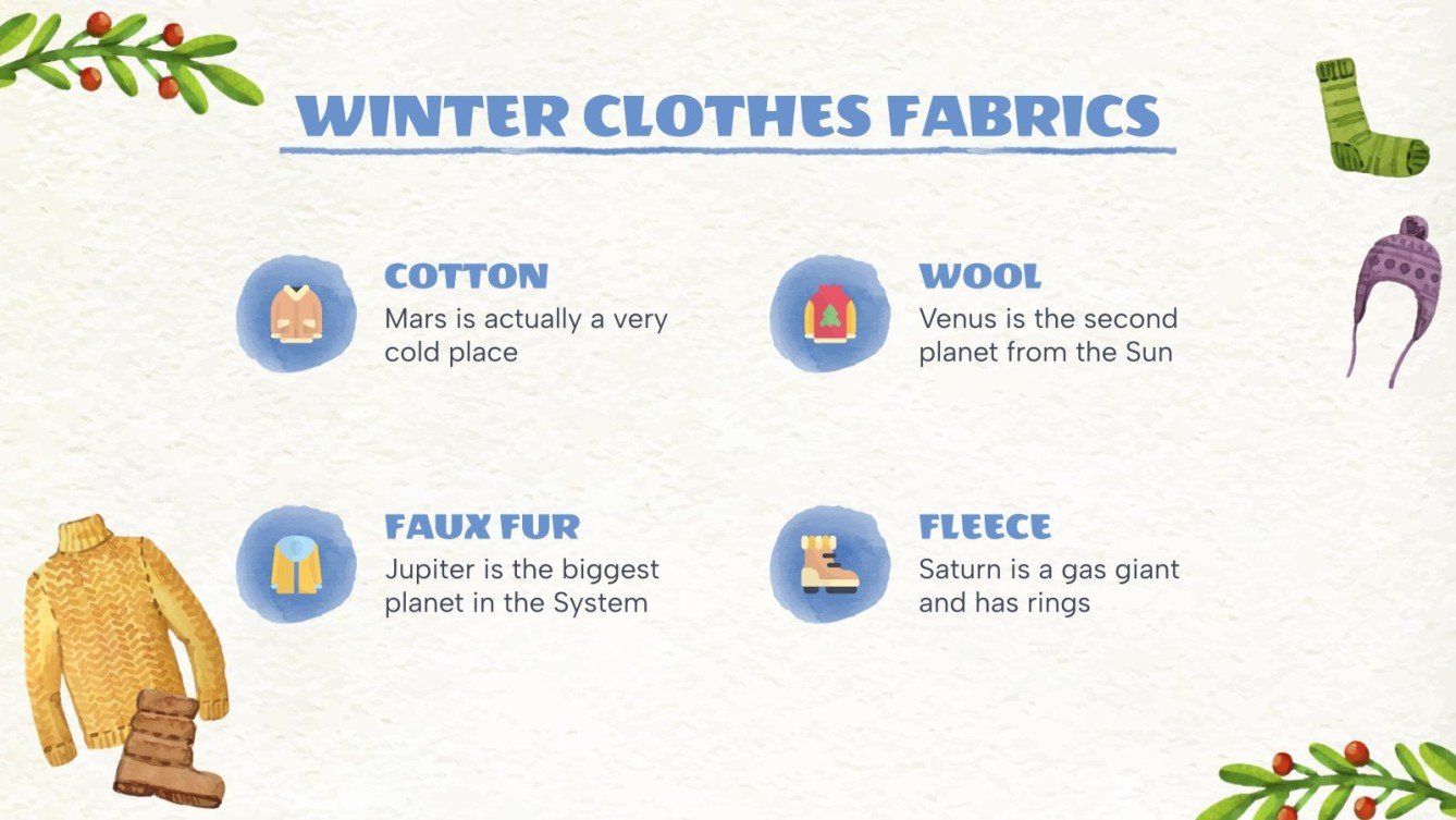 Winter Clothes Vocabulary for Pre-K Presentation