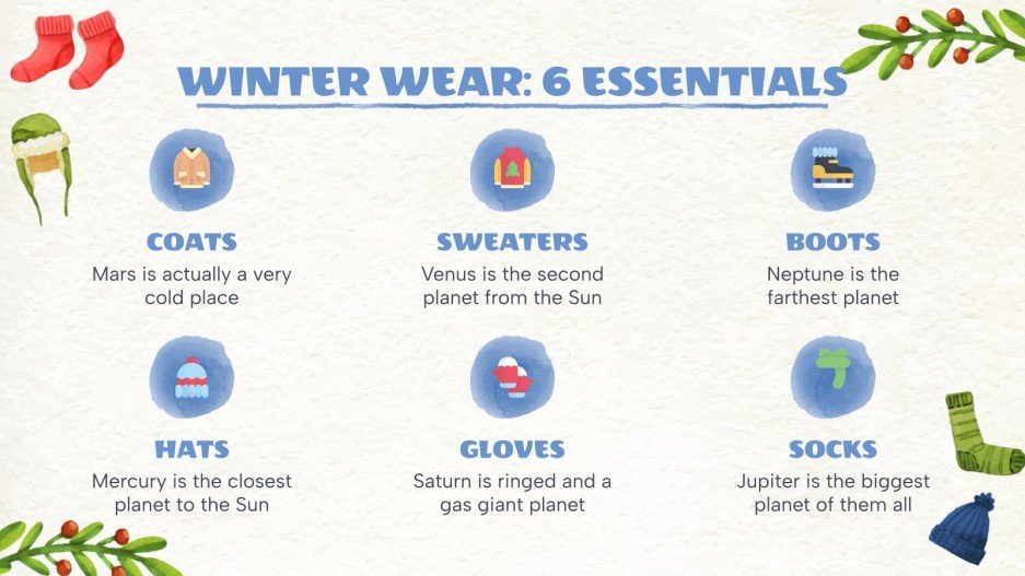 Winter Clothes Vocabulary for Pre-K Presentation