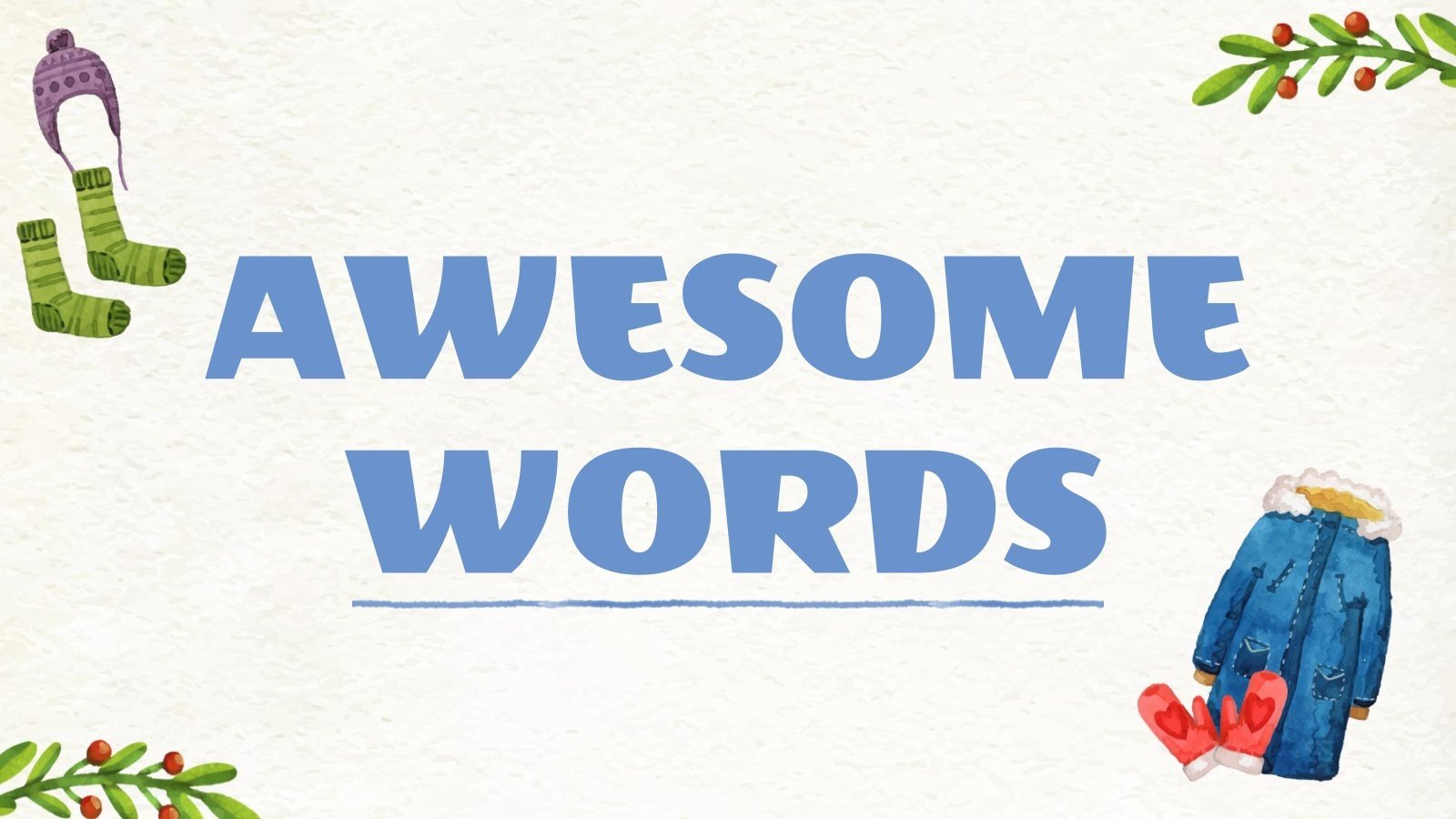 Winter Clothes Vocabulary for Pre-K Presentation