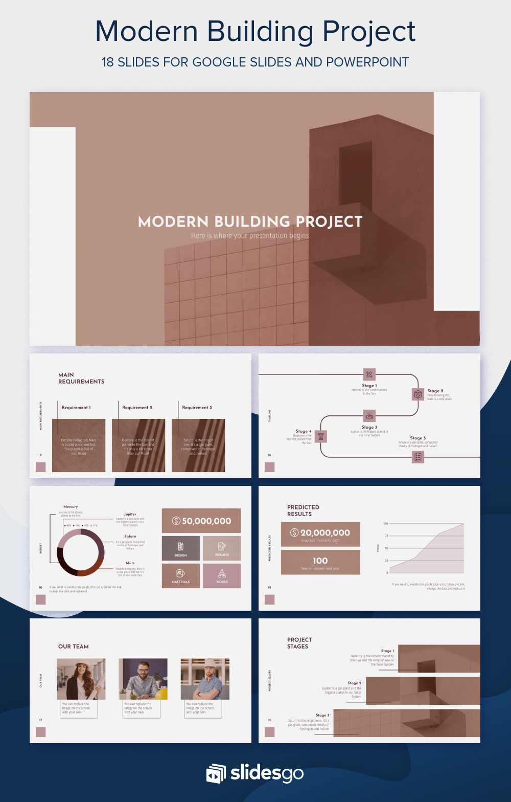 Modern Building Project Google Slides and PowerPoint Template