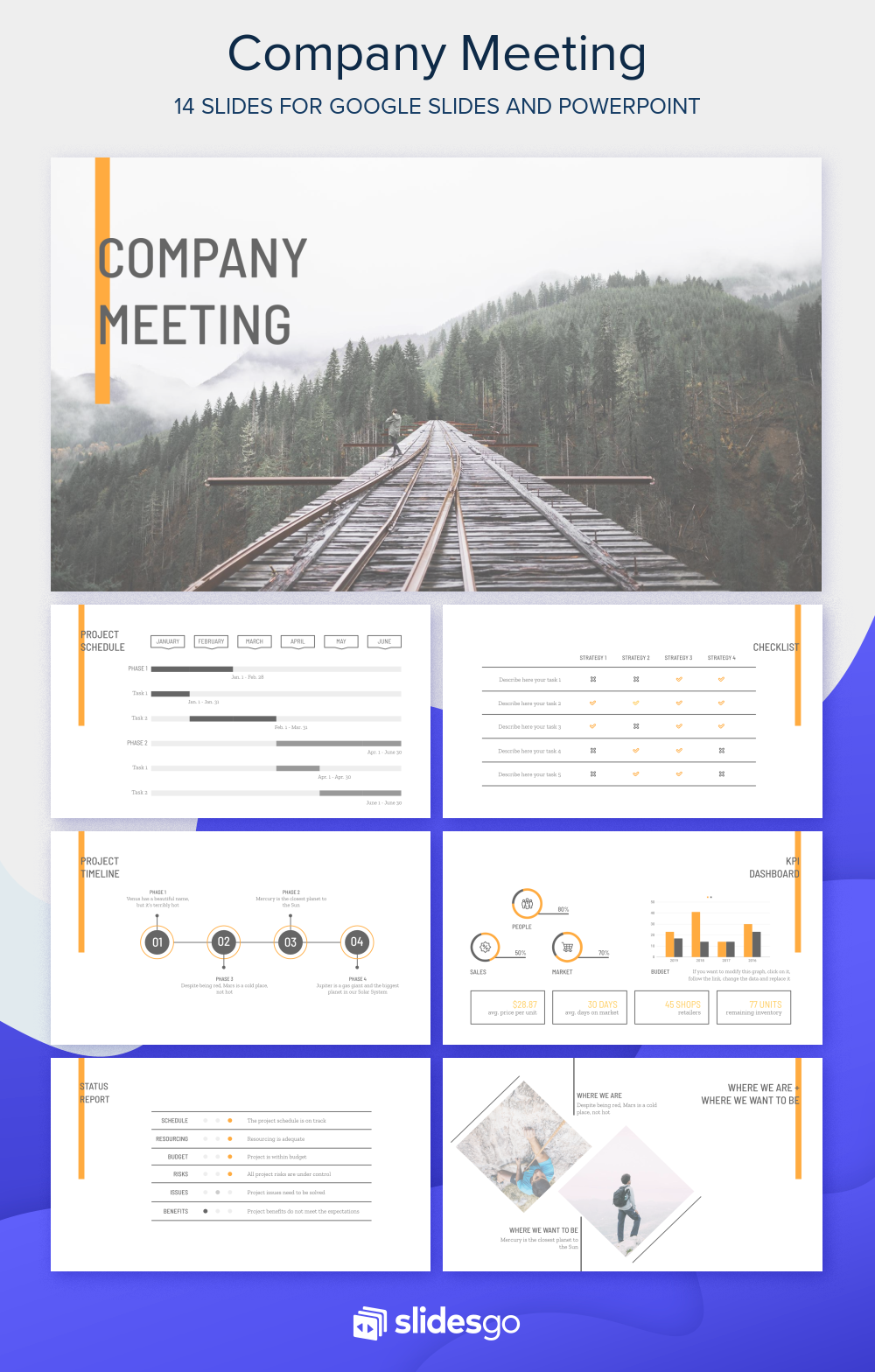 Company Meeting Google Slides and PowerPoint Template