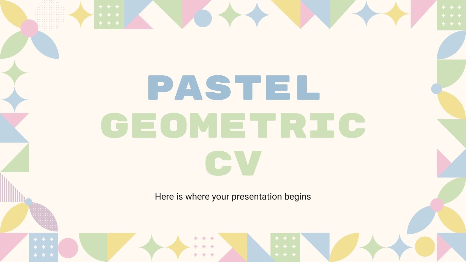Pastel Geometric CV Presentation