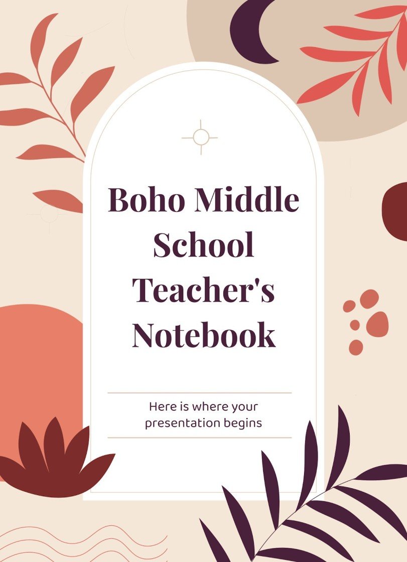 Boho Middle School Teacher's Notebook Presentation