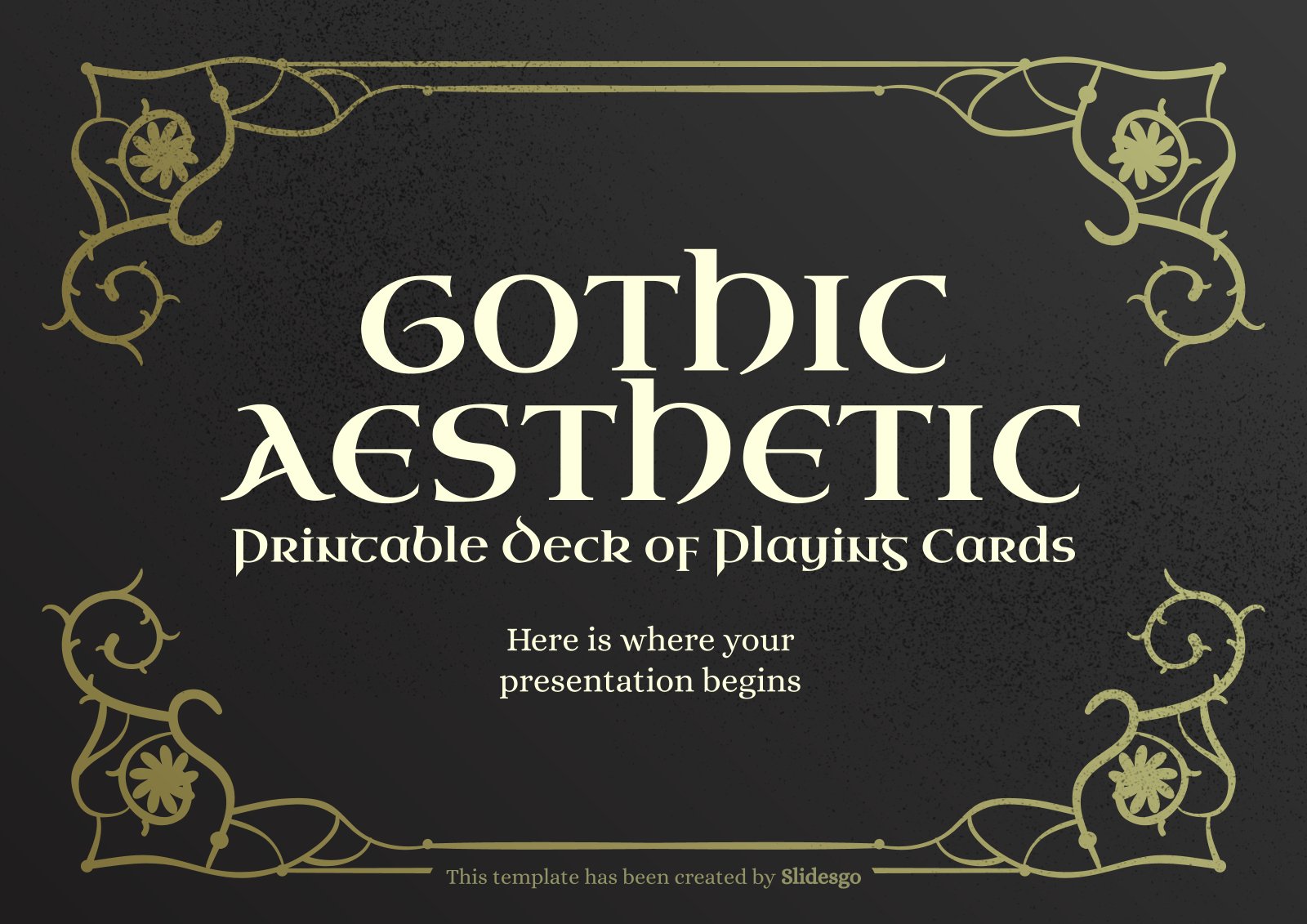 Gothic Aesthetic Printable Deck of Playing Cards
