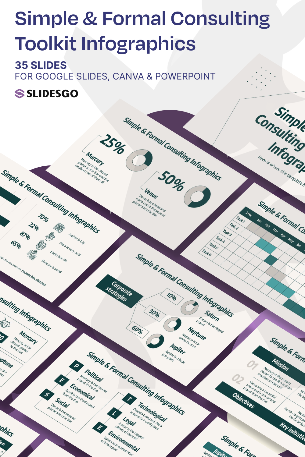 Simple & Formal Consulting Toolkit Infographics Presentation