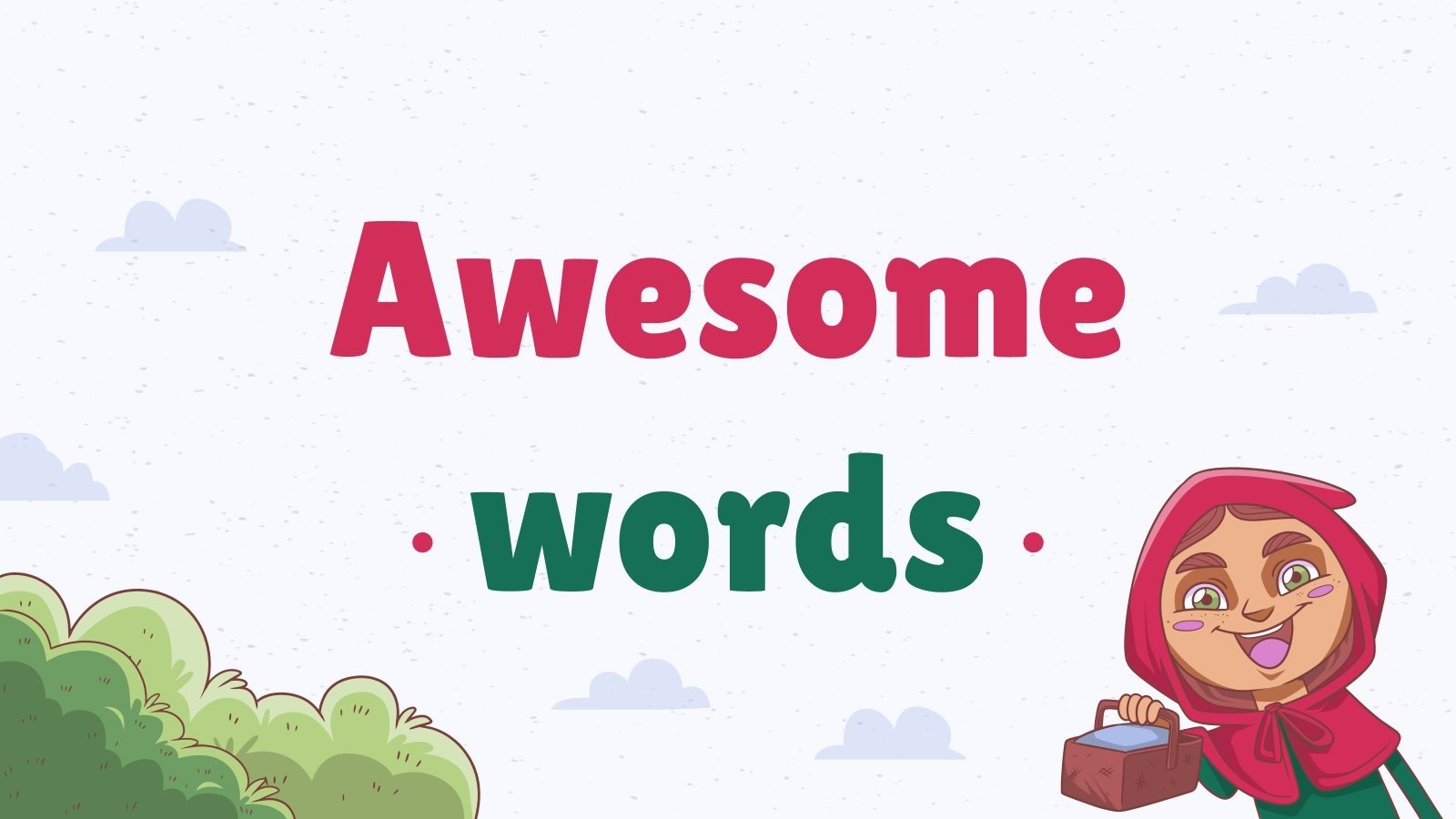 Little Red Riding Hood Minitheme Presentation