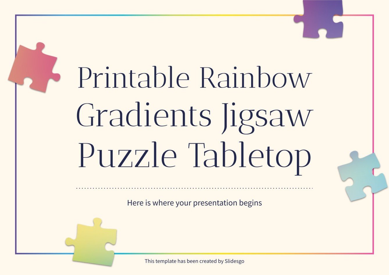 Printable Rainbow Gradients Jigsaw Puzzle Tabletop