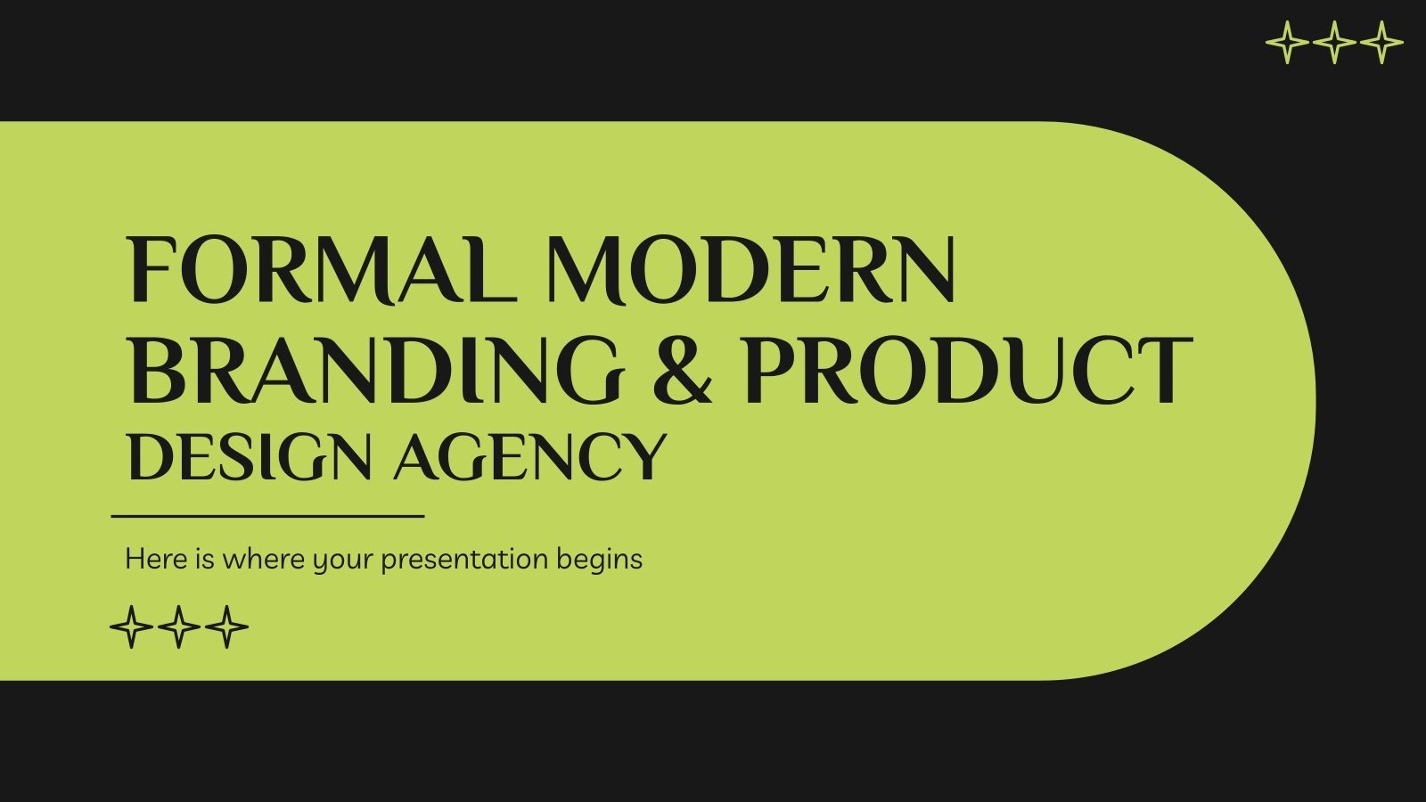 Formal Modern Branding & Product Design Agency Presentation