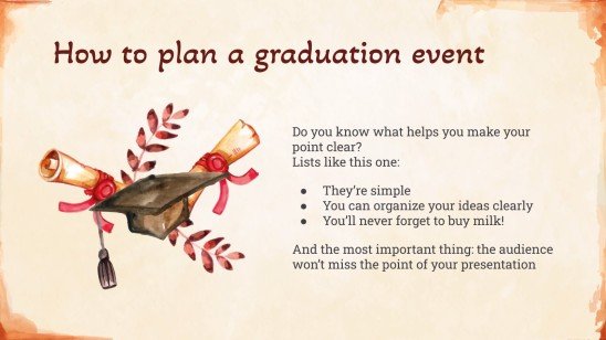 Event Planning Proccess for Graduations Presentation
