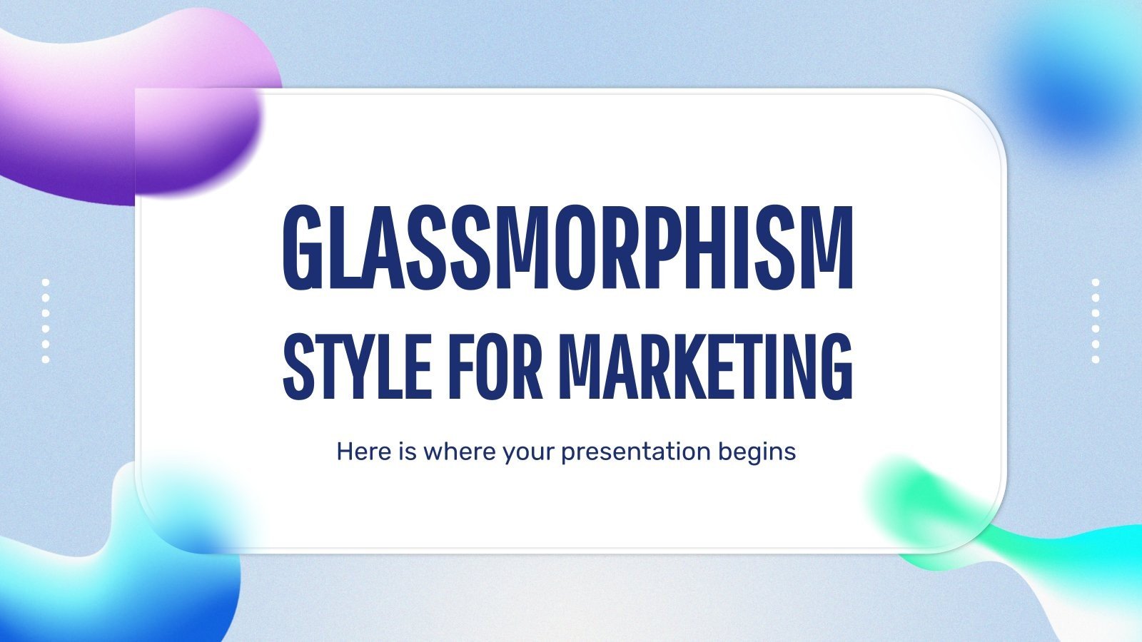 Glassmorphism-inspired Google Slides and PPT templates