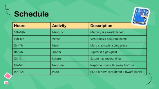 First Day of School Presentation