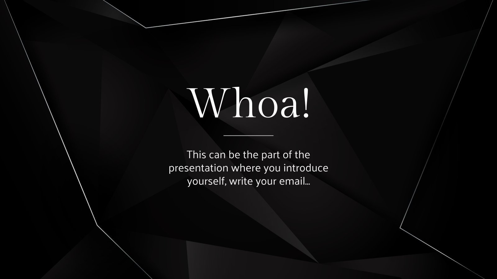 Sleek Dark and Metallic Theme Presentation