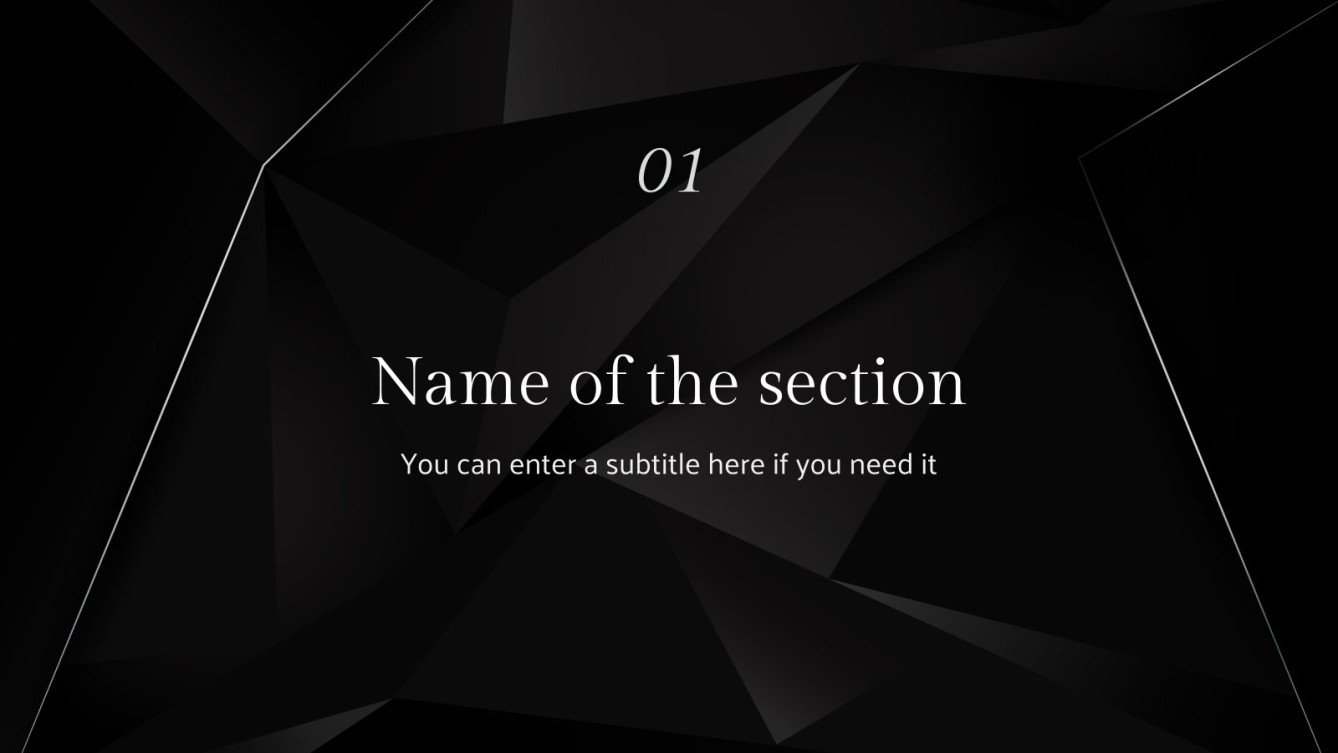 Sleek Dark and Metallic Theme Presentation